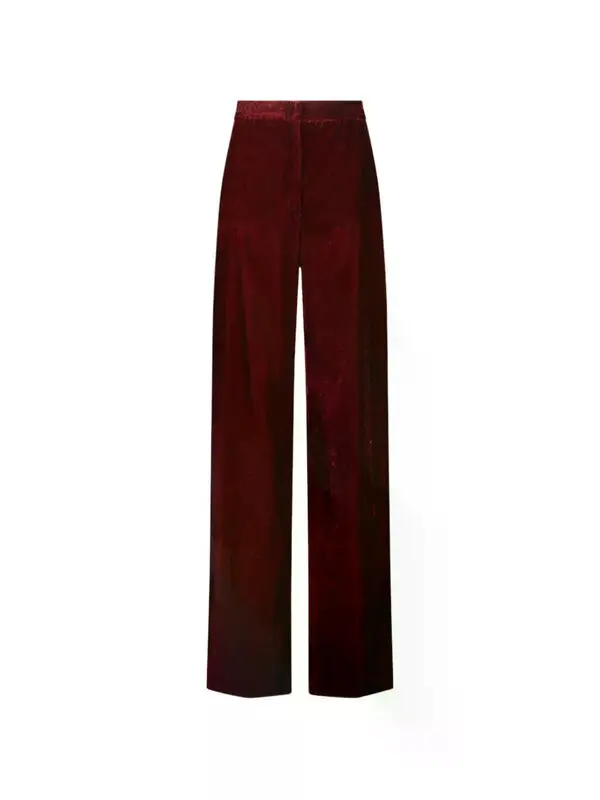 Lela Rose Molly Crushed-velvet Trousers