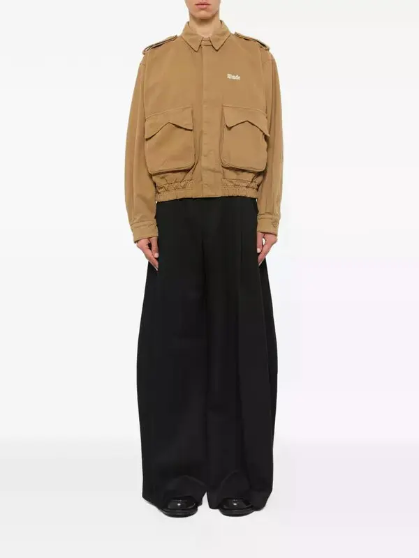 Rhude Logo-embroidered Cotton Jacket