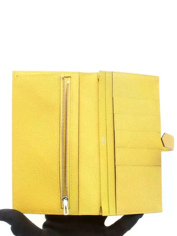 Hermès 2024 Epsom Bearn Soufflet Wallet Long Wallets
