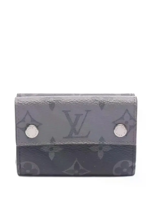 LOUIS VUITTON 2000-2026 Monogram Eclipse Reverse Discovery Wallet Small Wallets
