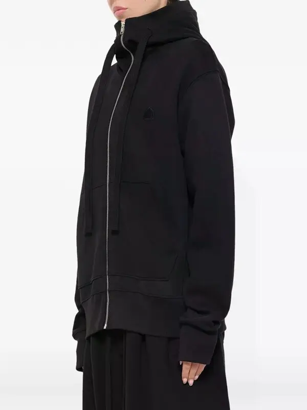 Noir Kei Ninomiya Hut Embroidered Zip-up Hoodie - Black