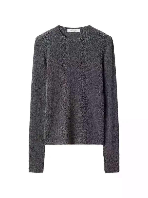 Maison Kitsuné Crinkled Long-sleeve T-shirt