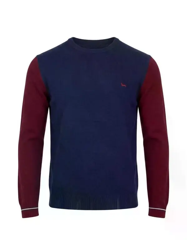 HARMONT & BLAINE Colour-block Crew-neck Sweater
