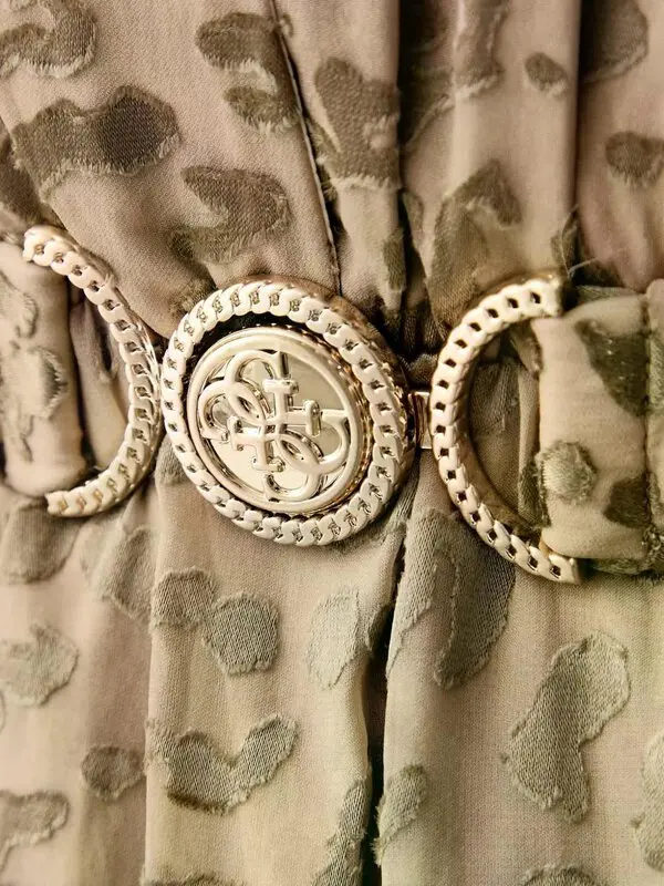 Guess Clarisse Leopard-print Tiered Mini Dress