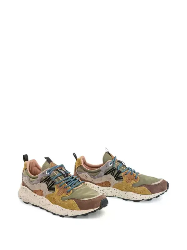 FLOWER MOUNTAIN Yamano 3 Suede-panelled Speckled-sole Sneakers