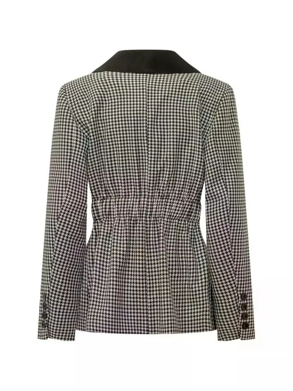 MOMS PANTS Houndstooth Wool Blazer