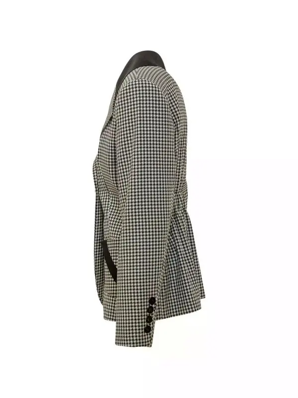 MOMS PANTS Houndstooth Wool Blazer