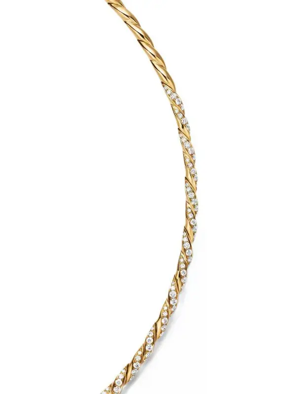 David Yurman Sculpted Cable Flex Diamond Necklace