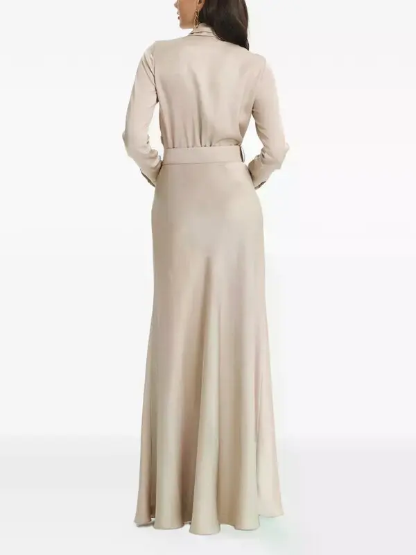 IL VOLO Kate Belted Silk Maxi Dress