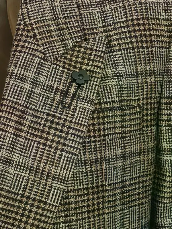 LARDINI Checked Double-breasted Blazer