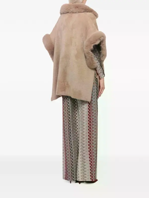 Pho Firenze Faux-fur Trim Cape-style Jacket