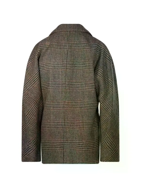 OLIVIA V Otto Check-pattern Notched-lapel Jacket