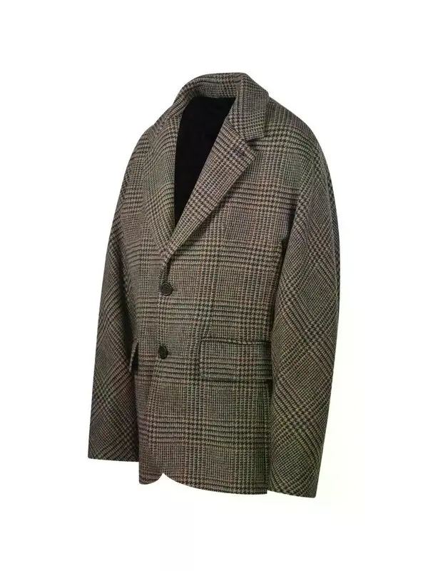 OLIVIA V Otto Check-pattern Notched-lapel Jacket