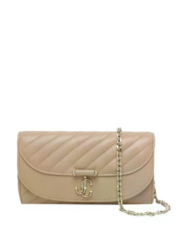 JIMMY CHOO Avn Curve Quilted-leather Shoulder Bag