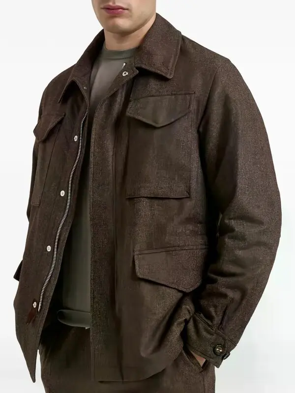 Eleventy Saharan Four-pocket Zip-fastening Shirt Jacket
