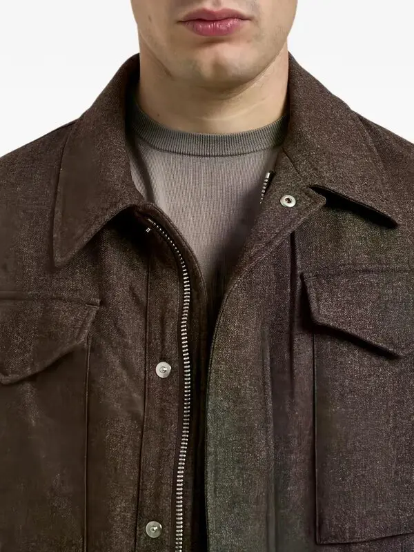 Eleventy Saharan Four-pocket Zip-fastening Shirt Jacket