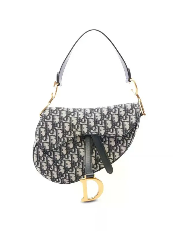 Dior 2010-2026 Oblique Canvas Saddle Bag Shoulder Bag