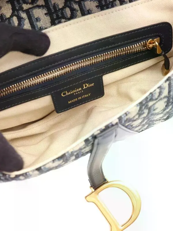 Dior 2010-2026 Oblique Canvas Saddle Bag Shoulder Bag