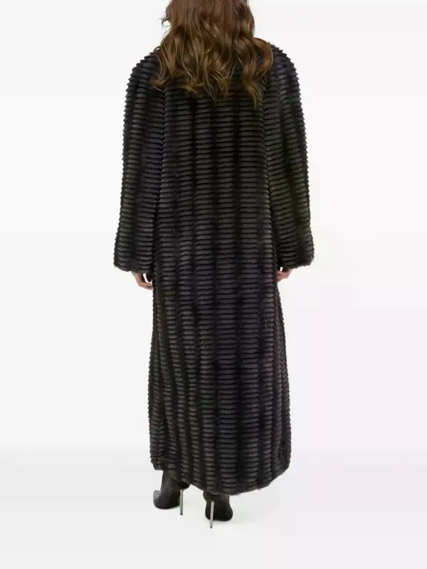 DUCIE Collette Stand-collar Faux-fur Coat