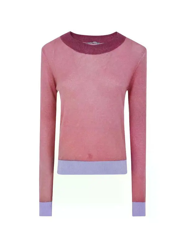 IN BED WITH YOU Colour-block Fine-knit Sweater
