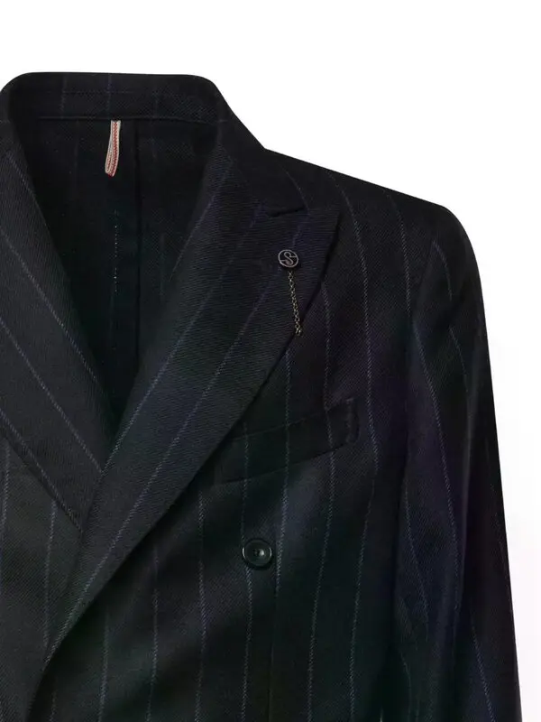 SANTANIELLO Pinstripe Double-breasted Suit
