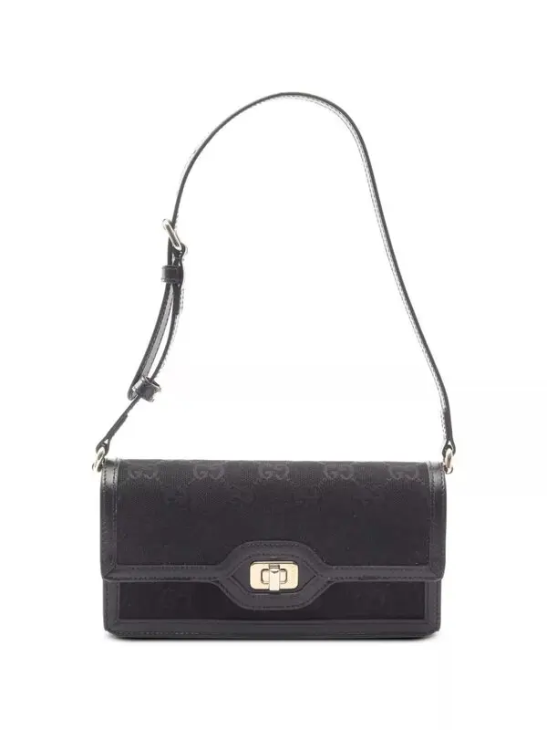 Gucci 2016-2026 Mini Gg Canvas Luce Shoulder Bag - Black