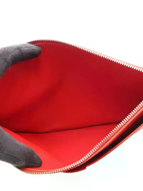 Bottega Veneta 2000-2026 Leather Clutch Bag - Red