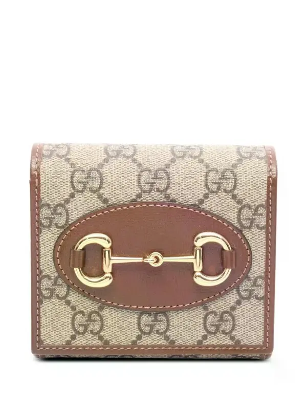 Gucci 2016-2026 Gg Supreme Horsebit Wallet Small Wallets