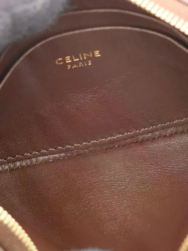 Celine 2000-2026 Quilted Leather C Charm Purse Coin Pouch