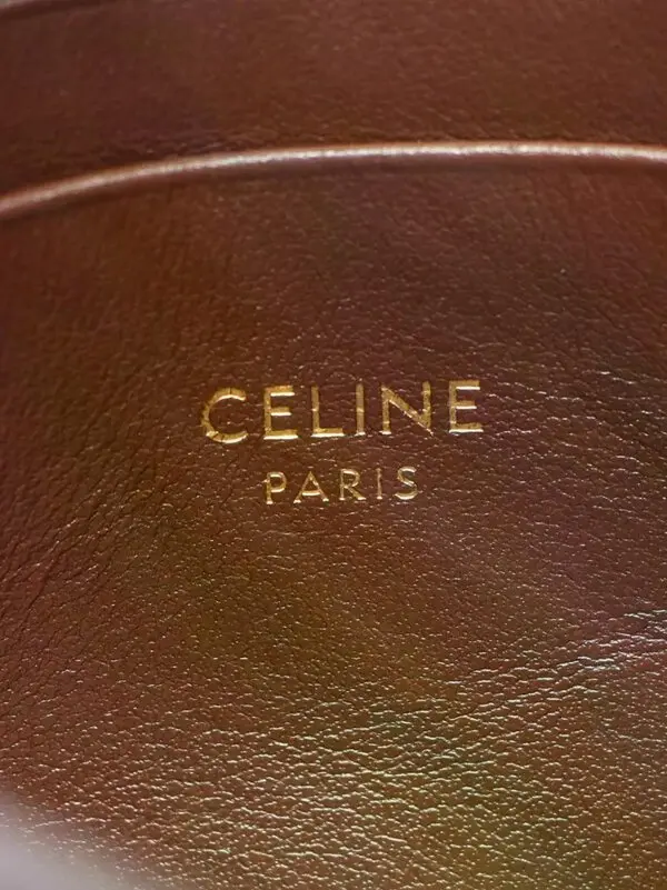 Celine 2000-2026 Quilted Leather C Charm Purse Coin Pouch