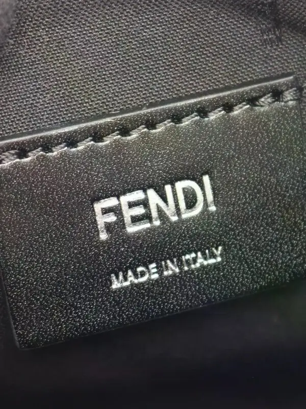 Fendi 2010-2026 Zucca Shadow Calfskin Diagonal Camera Bag Crossbody Bag
