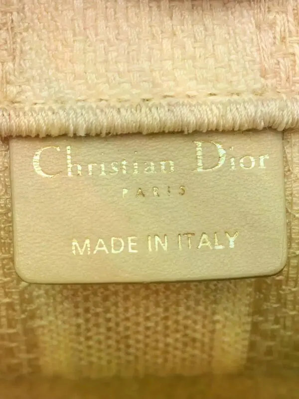 Dior 2015-2026 Medium Embroidered Canvas Stripes Book Tote Bag
