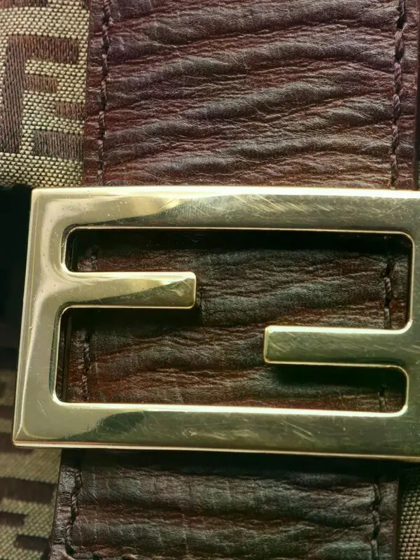 Fendi 2000-2010 Zucchino Canvas Crossbody Bag