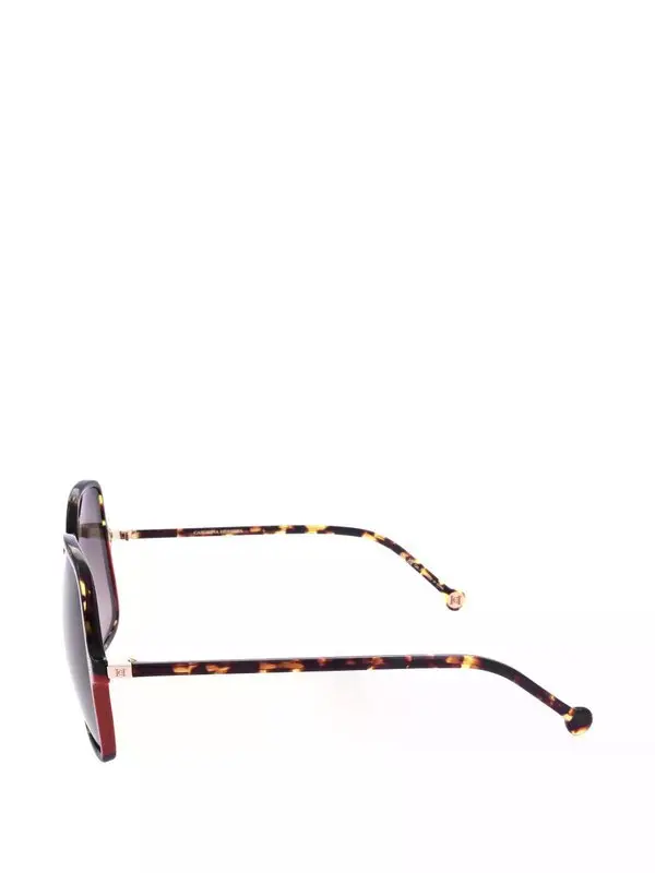 Carolina Herrera Tortoiseshell-effect Square-frame Sunglasses