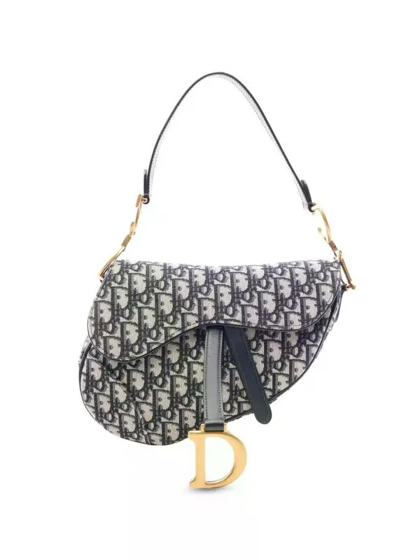Dior 2010-2026 Oblique Canvas Saddle Bag Shoulder Bag
