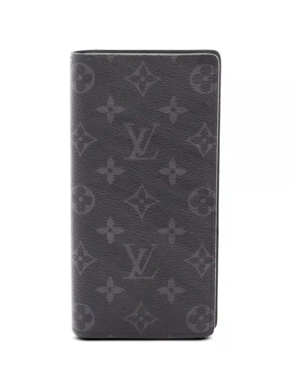 LOUIS VUITTON 2021-2026 Monogram Eclipse Braza Wallet Long Wallets