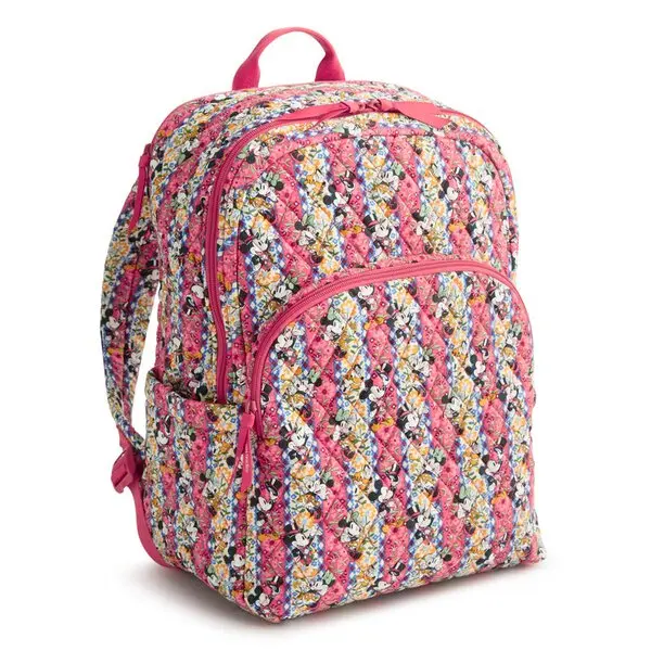 VERA BRADLEY Disney Outlet Essential Large Backpack In Mickey & Friends Circus Floral - Pink