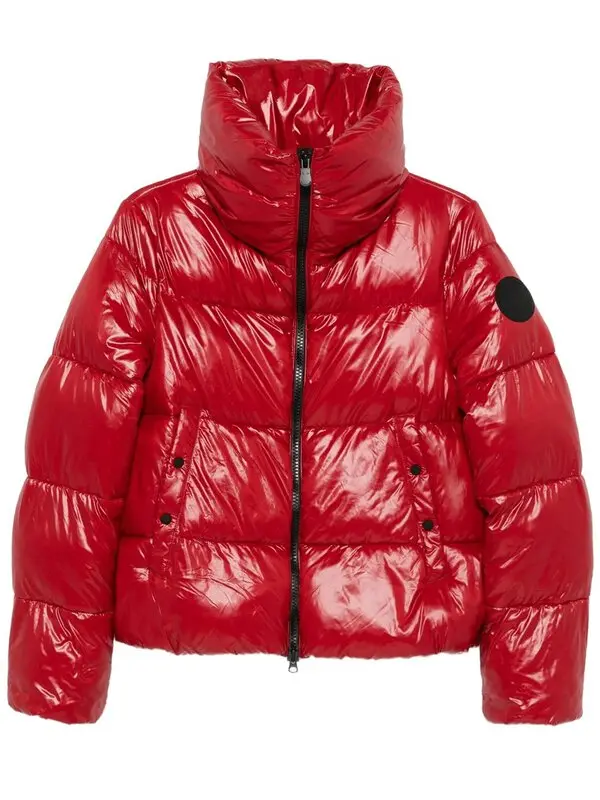 SAVE THE DUCK Isla Puffer Jacket With Lacquer Finish - Red