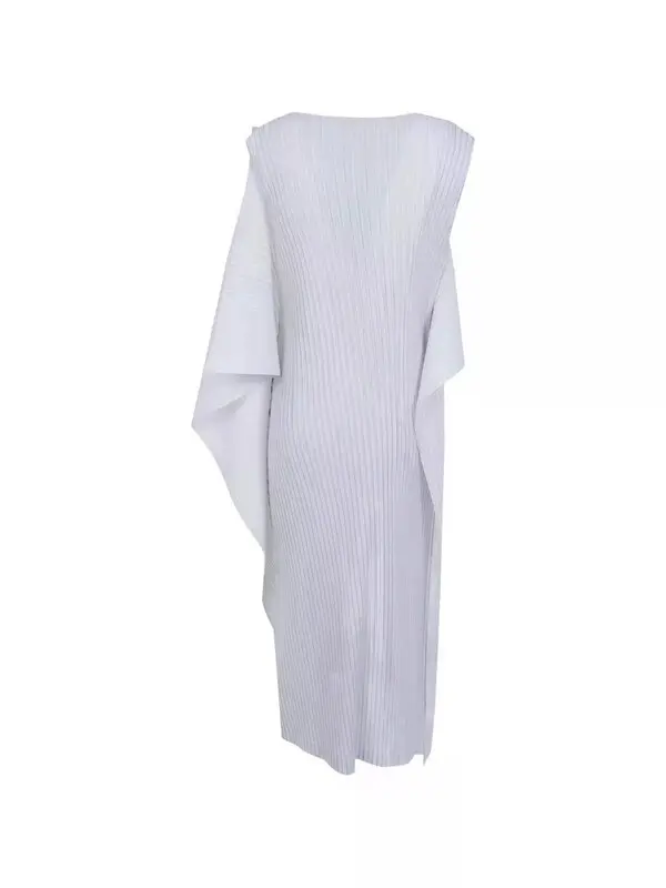 Issey Miyake Pleated Asymmetric Maxi Dress