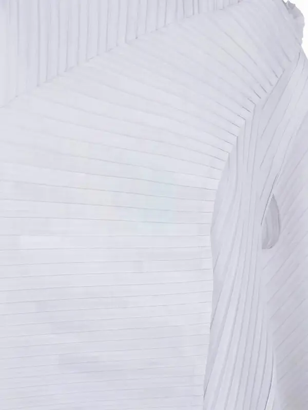Issey Miyake Pleated Asymmetric Maxi Dress