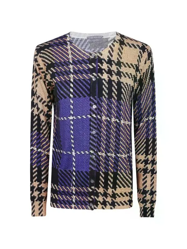 IN BED WITH YOU Check-pattern Cardigan