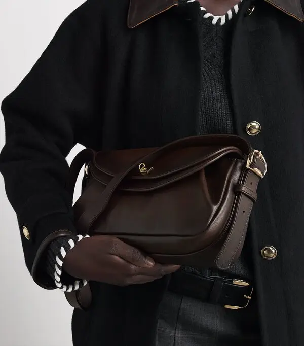 Sandro Medium Leather Le Mambo Shoulder Bag