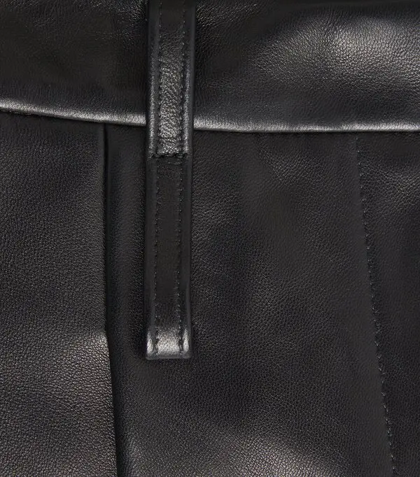 Brandon Maxwell Lambskin Barrel-leg Trousers