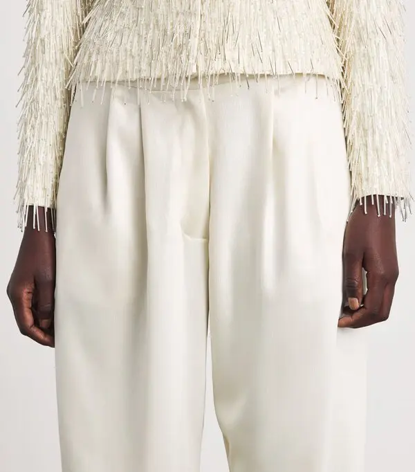 ABADIA Pleated Barrel-leg Trousers