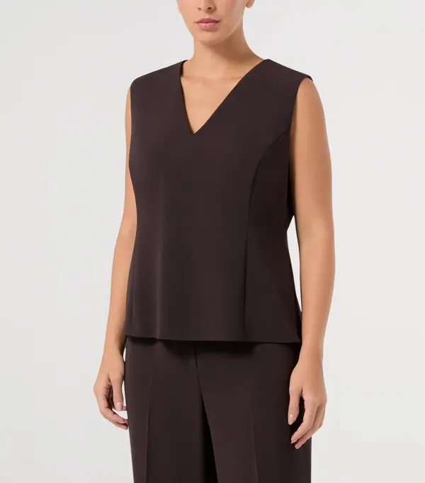 Marina Rinaldi Sleeveless V-neck Blouse