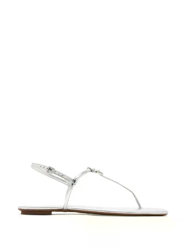 Schutz Crystal-embellished Leather Sandals - Silver