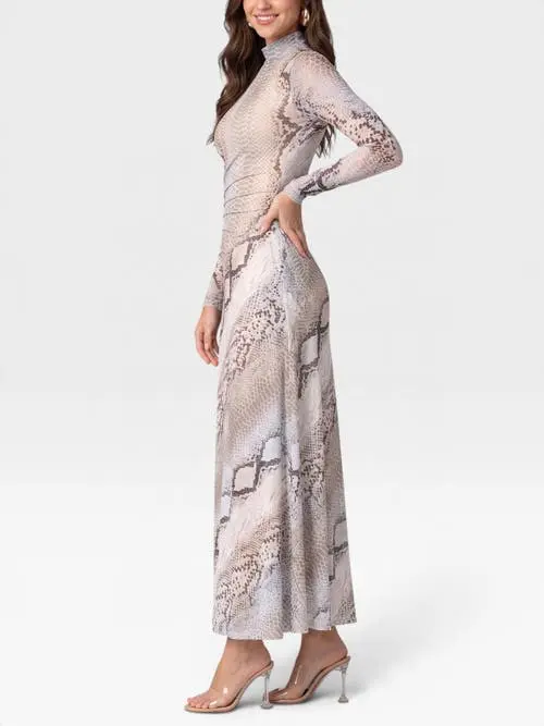 Rachel Rachel Roy Ramy Printed Mesh Midi Dress