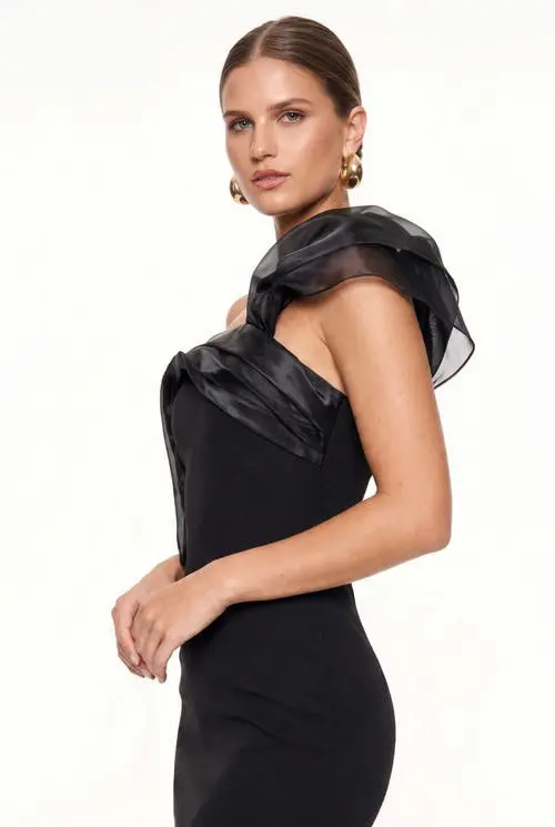 Rachel Rachel Roy Marevra One Shoulder Sculpted Midi Dress