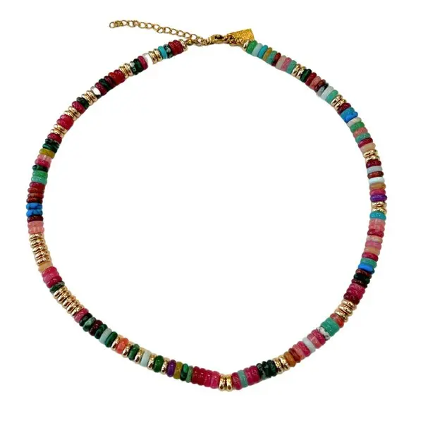 CHRISTINA GREENE Desert Ember Stone Beaded Necklace