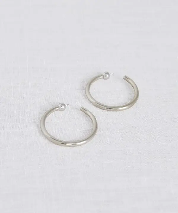 SOPHIE BUHAI Medium Clara Hoops - Silver